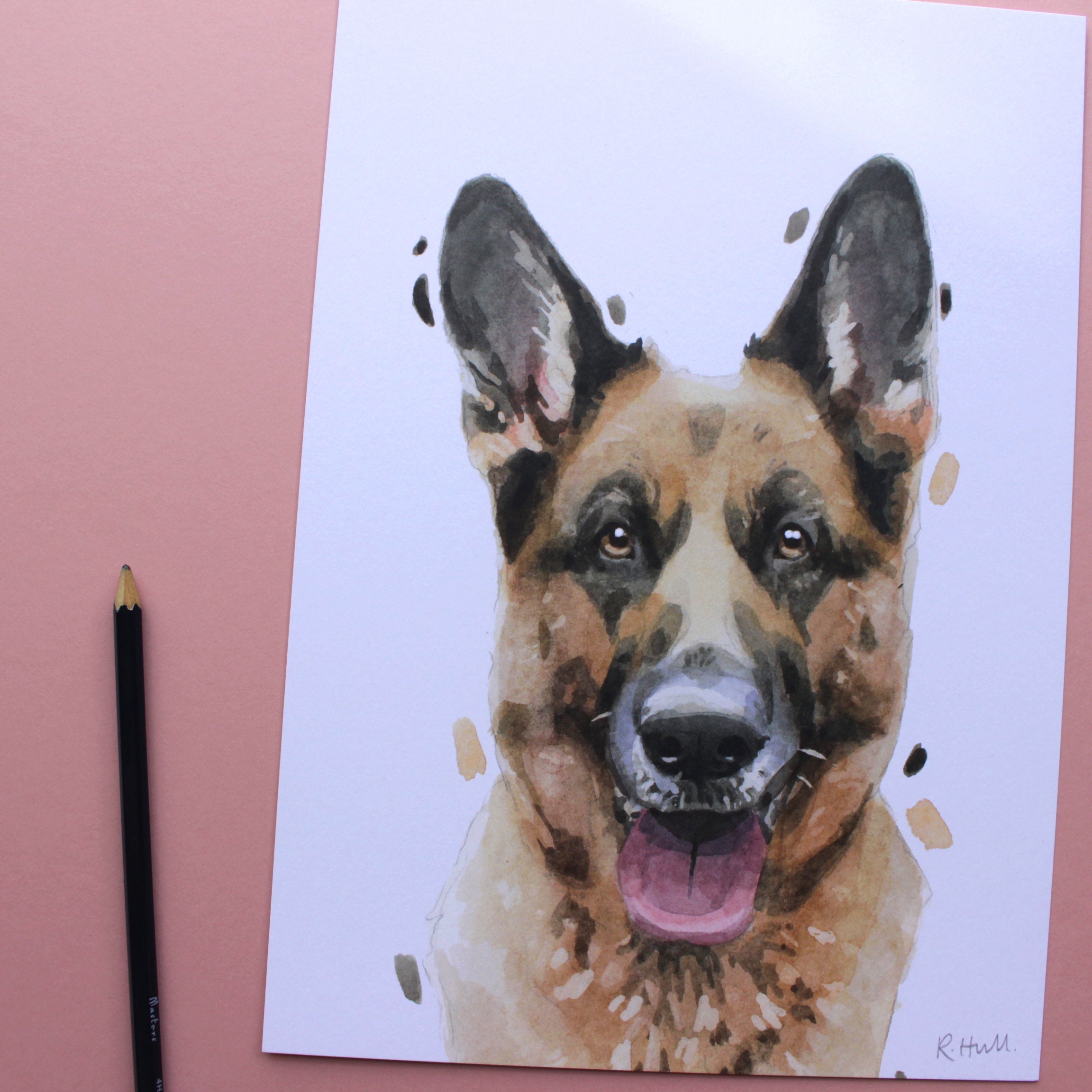 German Shepherd A4/Letter Print Gifts for Child's Nursery | Etsy