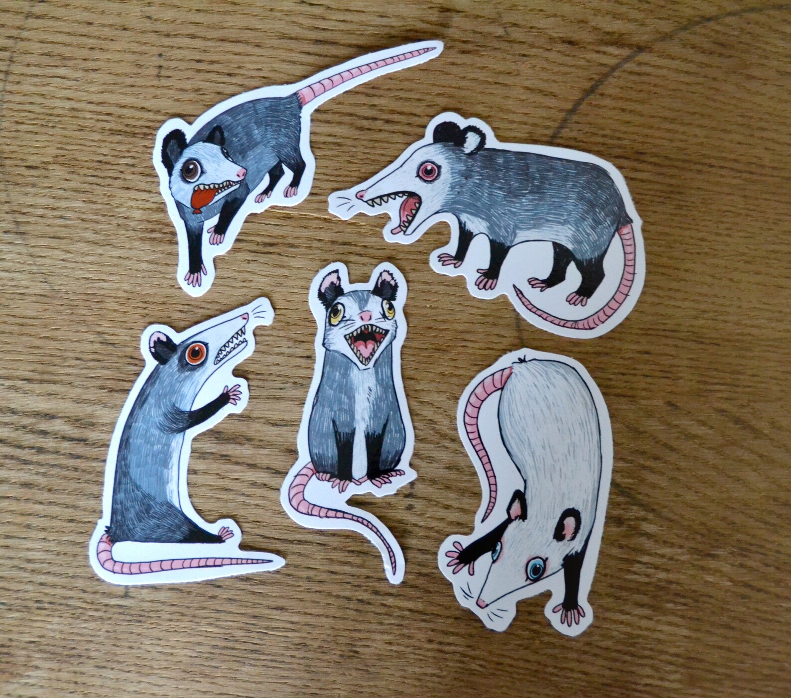 Opossum Vinyl Sticker Packs - Etsy