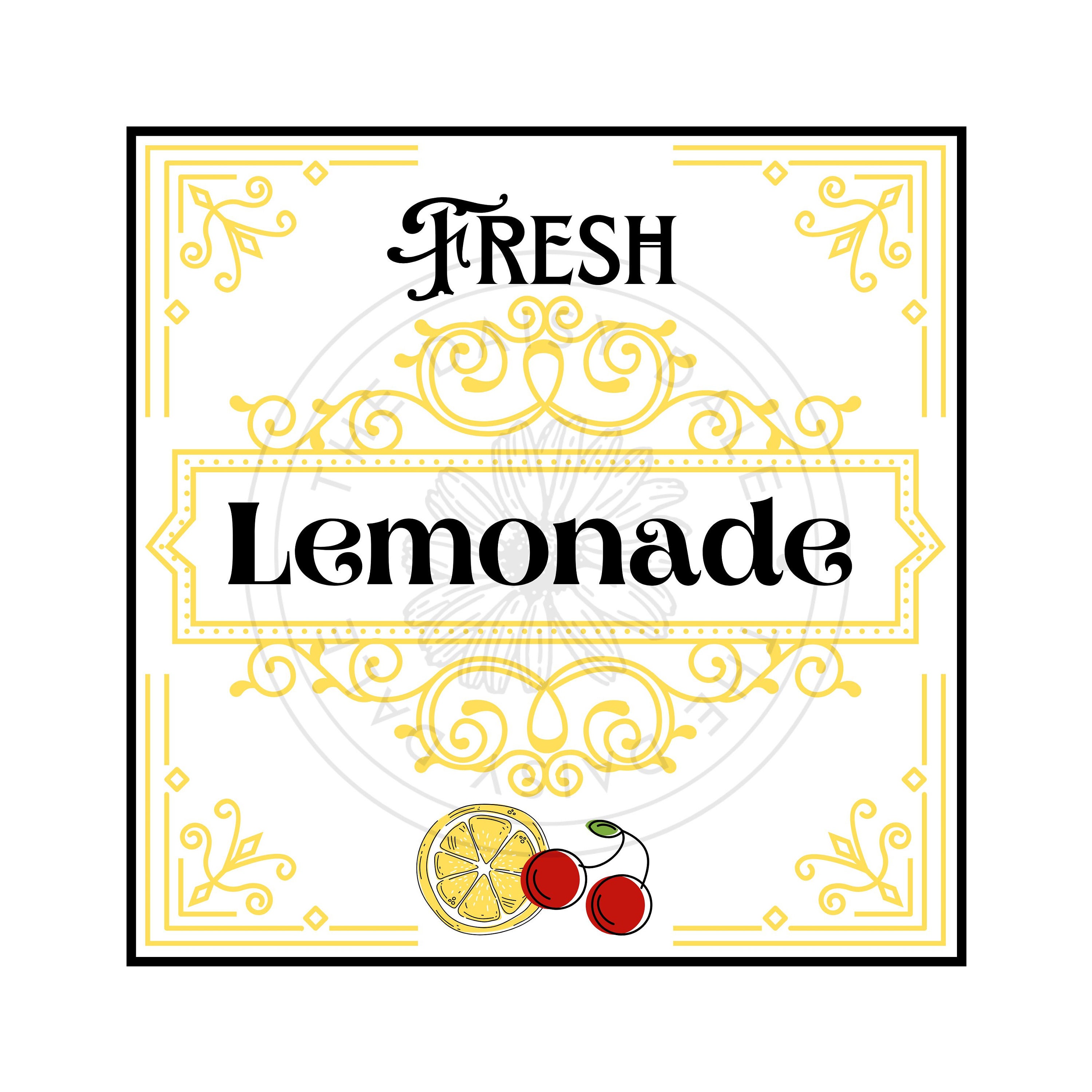Fresh Lemonade PNG & JPG (file Only) - Etsy