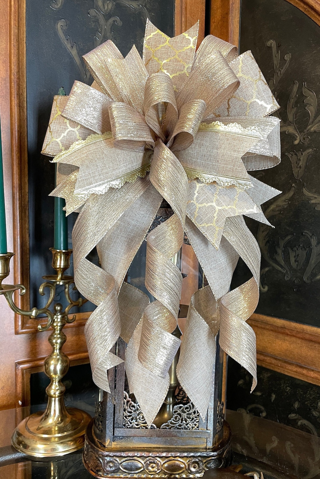 Wreath Bows, Southern Charm, Farmhouse Bow, Rustic Country Wreath Bow ...