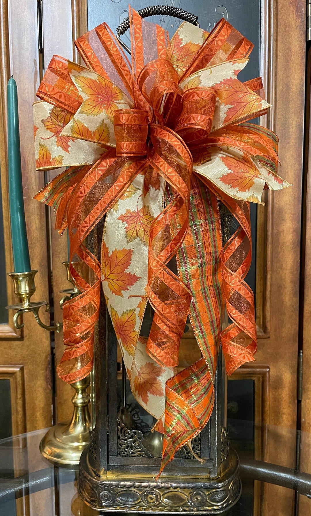 Fall Wreath Bows Maple Leaves Bow Fall Leaves Fall Bow - Etsy