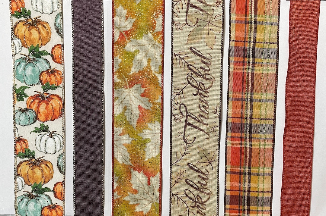 Fall Wired Ribbon Fall Ribbon Bundles Wreath Ribbon Kits - Etsy