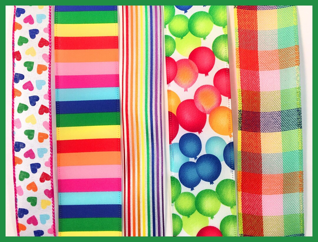 Spring Wired Ribbon, Celebration Ribbon Bundles, Wreath Ribbon Kits ...