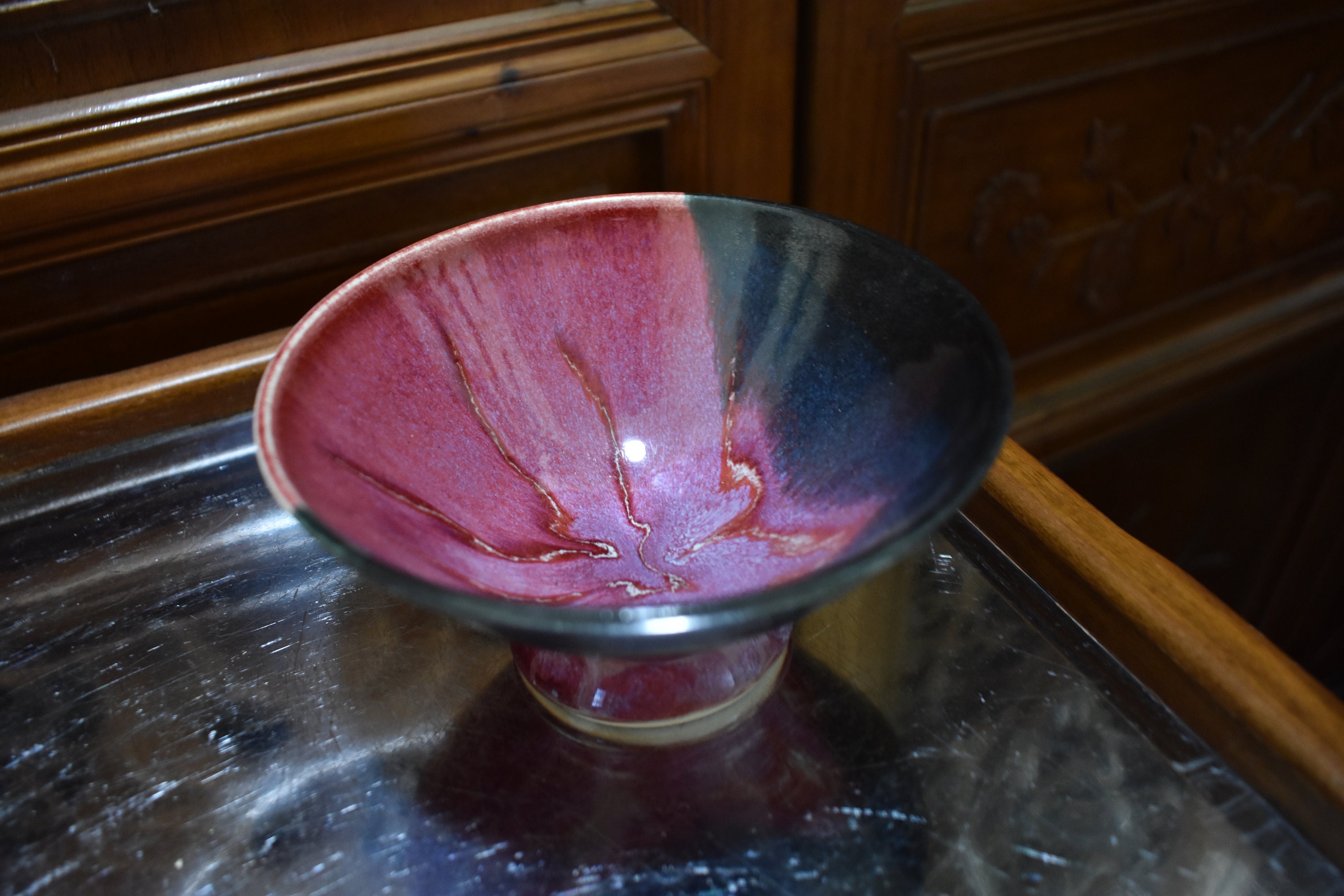 Itsuko Zenitani Pottery Small Purple Rice Bowl garnishes | Etsy