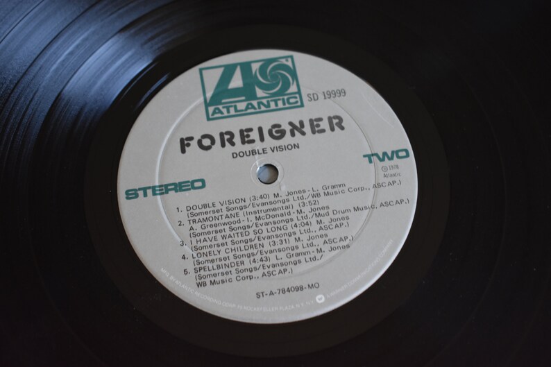 Foreigner Double Vision 1978 LP Album Vintage Record Rock - Etsy