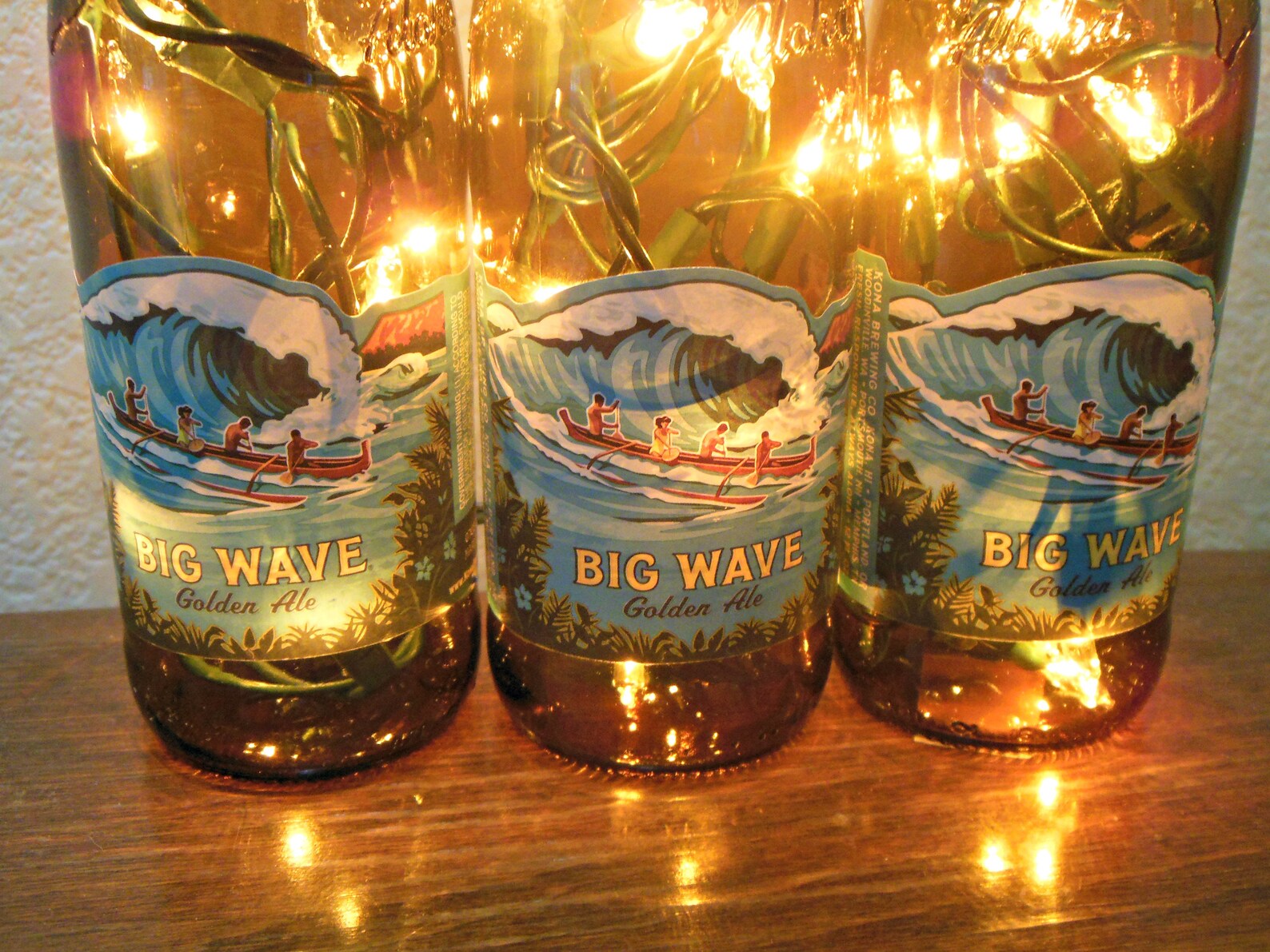 Kona Brewing Big Wave Beer Bottle Light 3 Pack Set White | Etsy