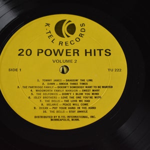 K-tel 20 Power Hits Volume 2 Vintage Vinyl Record TU 222 , Various ...