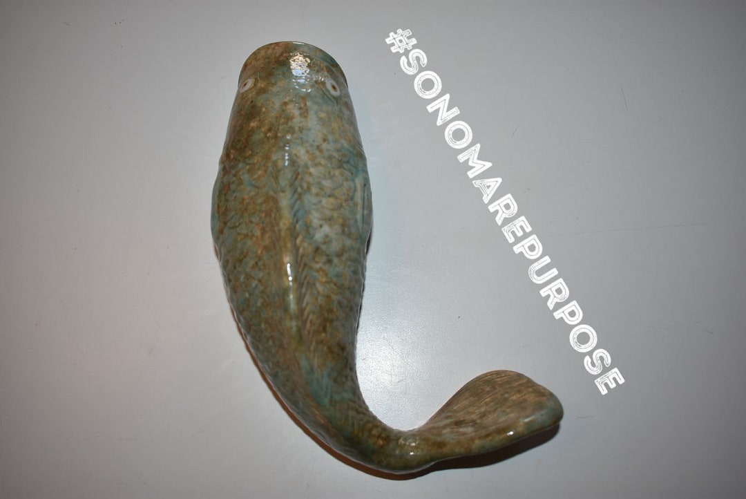 Vintage Unbranded Mid Century Ceramic Koi Fish Wall Pocket, Fish Wall ...