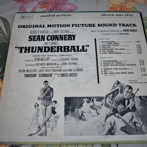 Vintage John Barry Thunderball original Motion Picture Sound Track Vinyl Record, UAS 5132, Sean ...