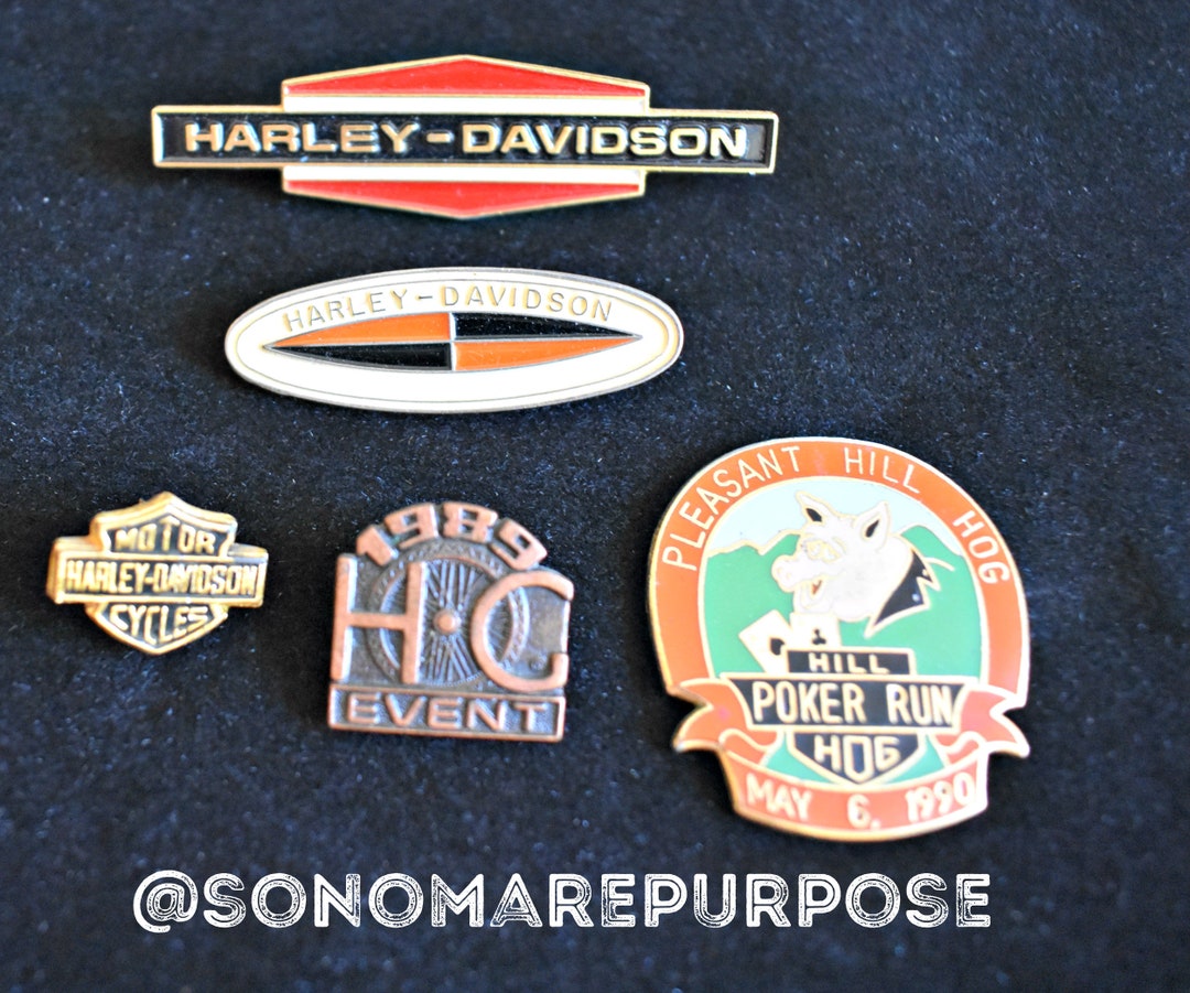 Harley Davidson Motorcycles Vintage Pin Collection,harley Davidson Event Pins,harley Davidson ...