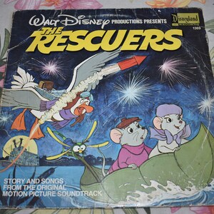 Walt Disney's the Rescuers Movie Soundtrack Vinyl Record LP 1369 ...