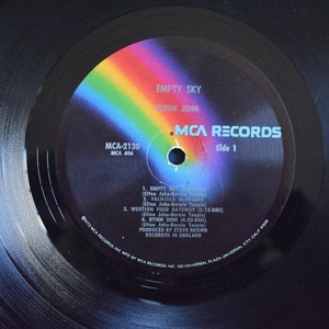 Elton John Empty Sky Vintage Vinyl Record 1975 Rock and Roll - Etsy