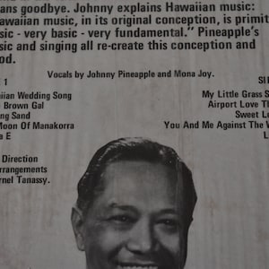 Vintage Original Hawaiian Vinyl Record Album, Fresh Johnny Pineapple ...