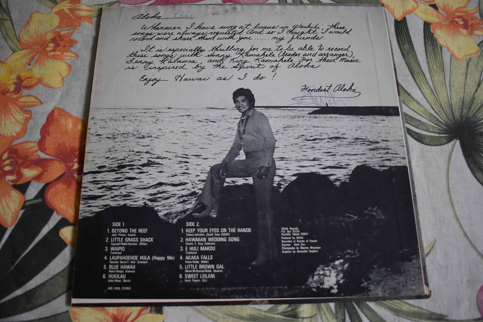 Signed/autographed Ahvah Aloha From Ahvah Ahvah Records - Etsy