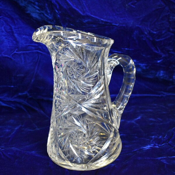 Mid Century Glass Water Pitcher - Etsy