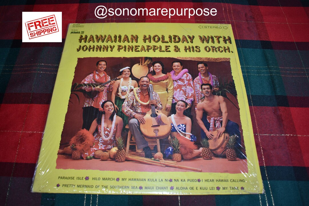 Vintage Original Hawaiian Vinyl Record Album Johnny Pineapple & His ...