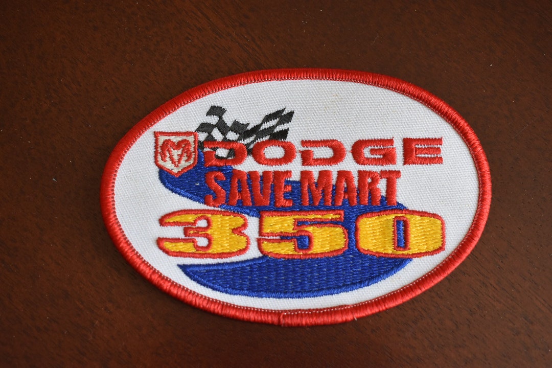 Vintage Dodge Save Mart 350 Sew on Embroidered Patch Badge NASCAR Stock ...