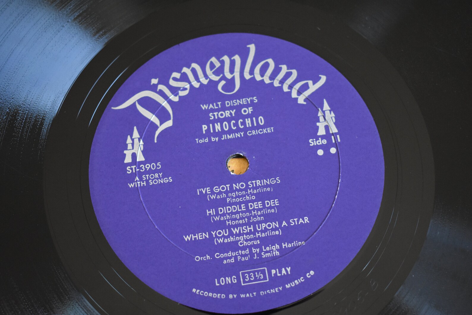 Walt Disney's Story of Pinocchio Soundtrack Vinyl Record - Etsy