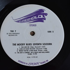 The Moody Blues Seventh Sojourn LP 1972 Threshold Gatefold Stereo LP ...