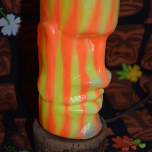 Moai Yellow Orange Repurposed Plastic Tiki Mug Turned Into a LED Bar ...