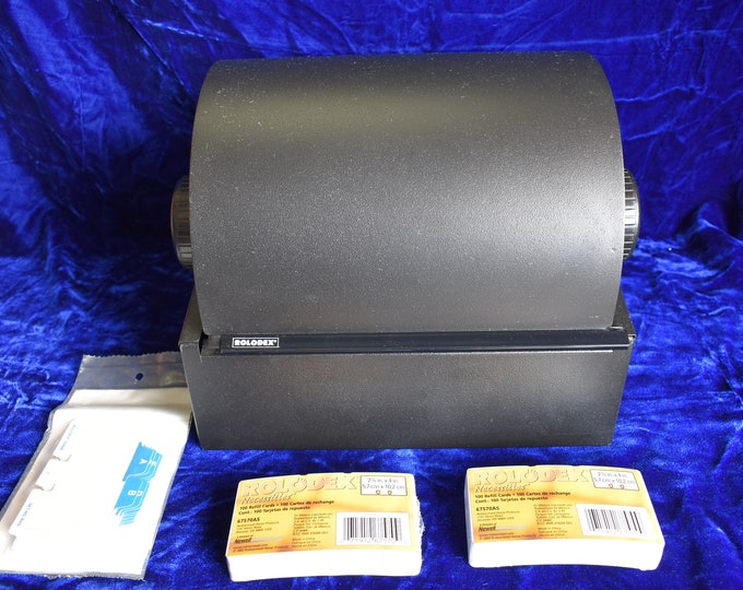 Vintage ROLODEX Metal Double Side Rotary Does Have Some New Cards ...