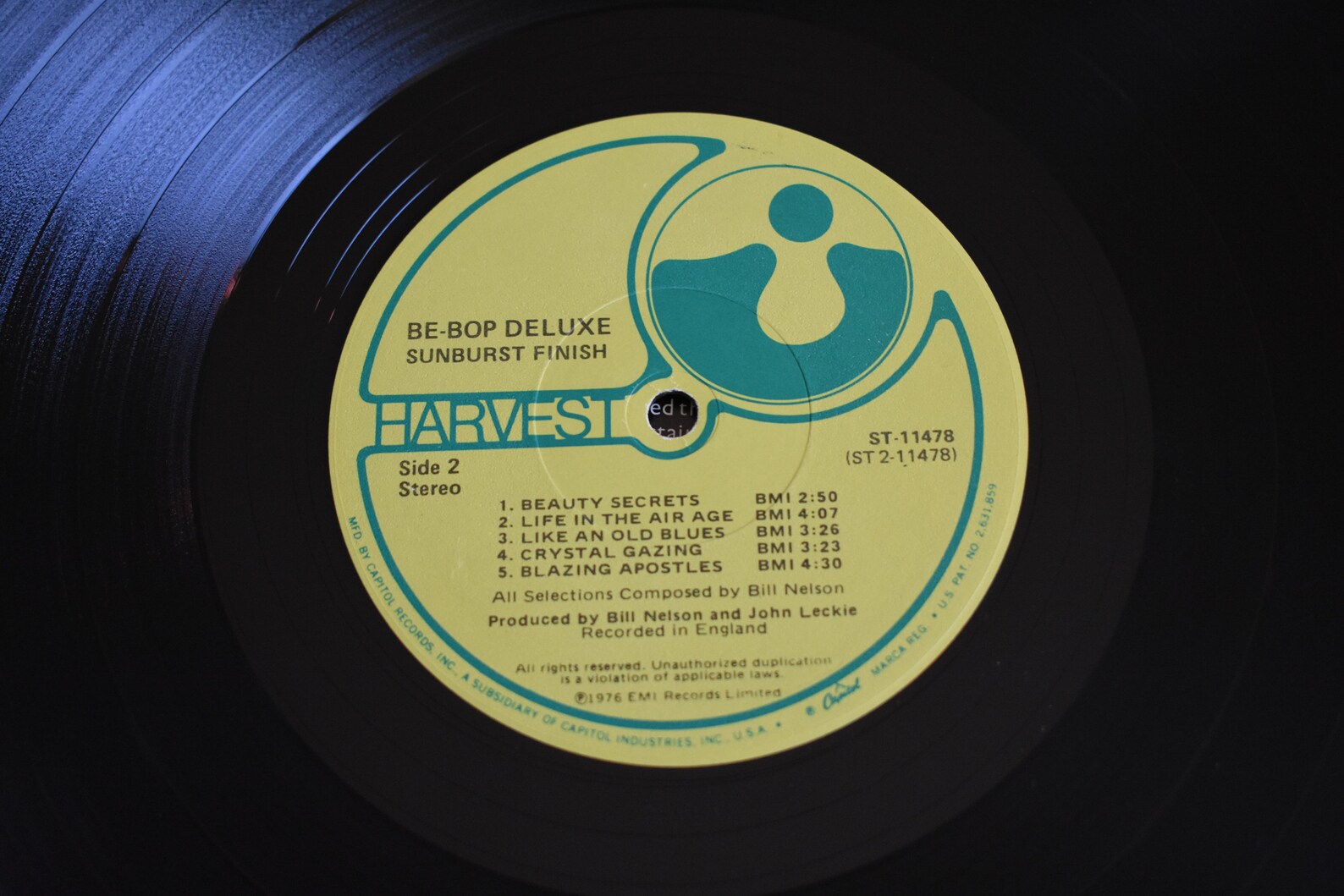 Vintage Be-bop Deluxe Sunburst Finish 1976 LP Record Album, Vintage ...
