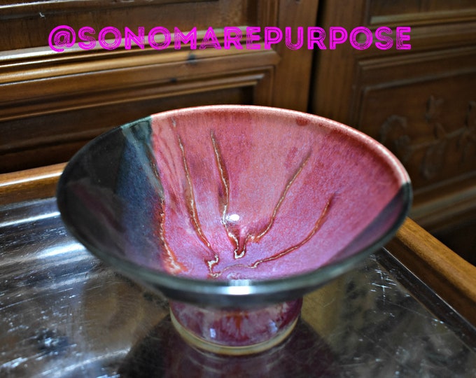 Itsuko Zenitani Pottery Small Purple Rice Bowl, Garnishes, Sushi Dish ...