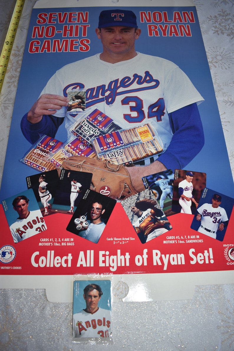 Vintage 1992 Mothers Cookies Nolan Ryan Baseball Trading Card - Etsy
