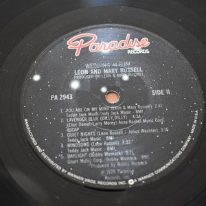 Leon Russell, Leon & Mary Russell Wedding Album PA 2943, Vintage Vinyl ...
