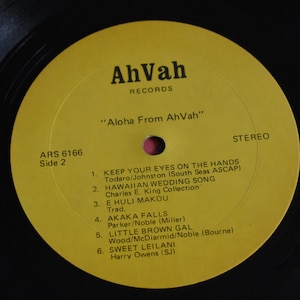 Signed/autographed Ahvah - Aloha From Ahvah - Ahvah Records ARS 6166 LP RARE Vintage Record ...