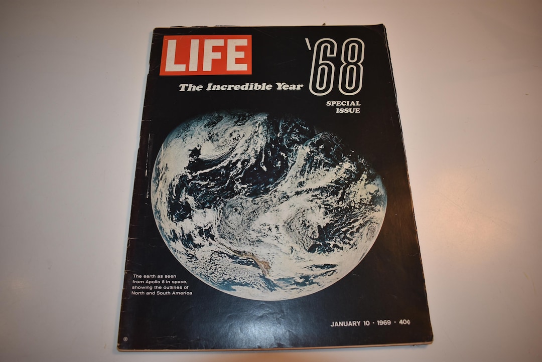 Vintage 1969 LIFE Magazine Special Issue, the Incredible 68, the Earth ...