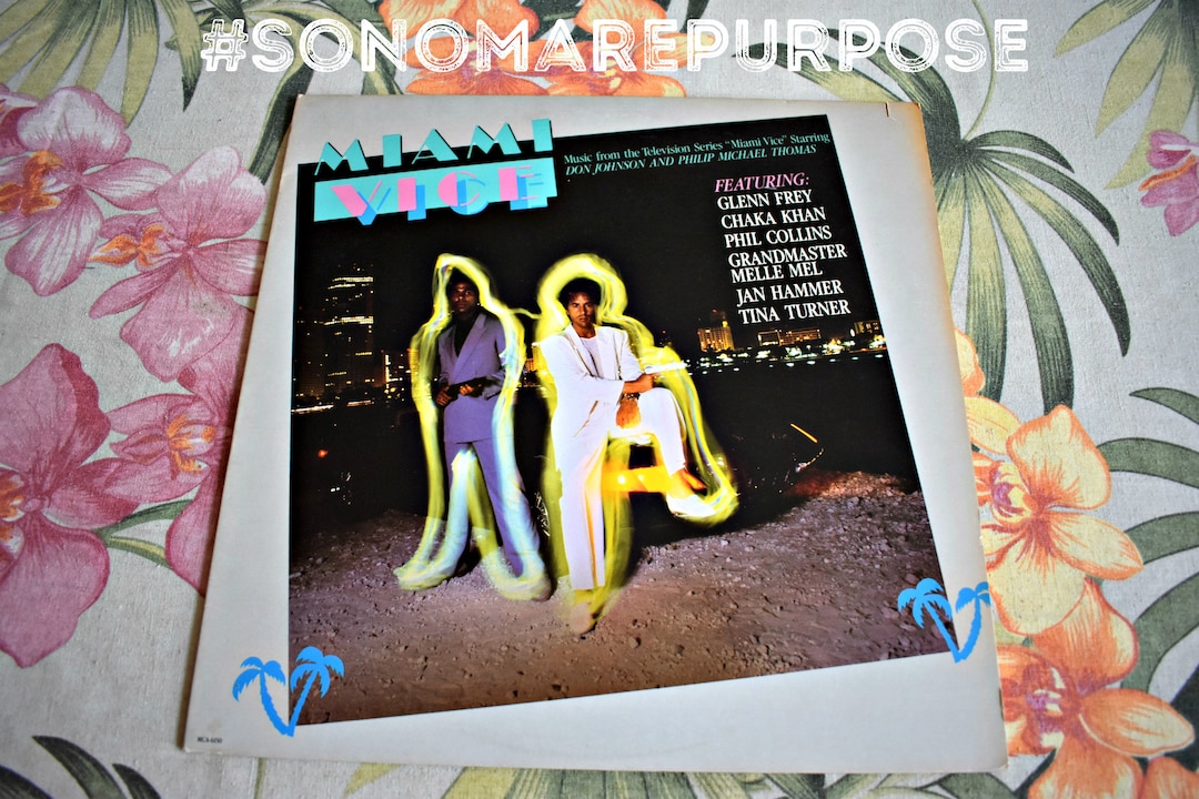 Miami Vice TV Soundtrack Vintage 1985 LP Vinyl Record Cut Corner PROMO ...