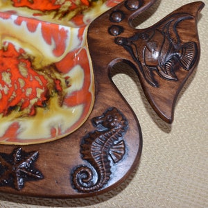 Vintage Treasure Craft Maui Hawaii 390 Fish Mid Century 1960's Divided ...