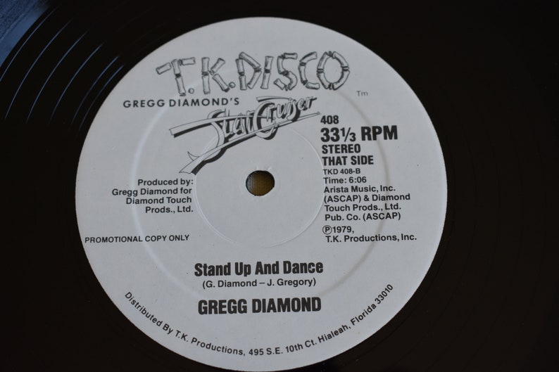 Gregg Diamond Danger Stand up and Dance TK Disco Vinyl - Etsy