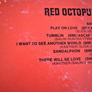 Vintage Jefferson Starship Red Octopus 1975, Vintage Vinyl LP Record ...