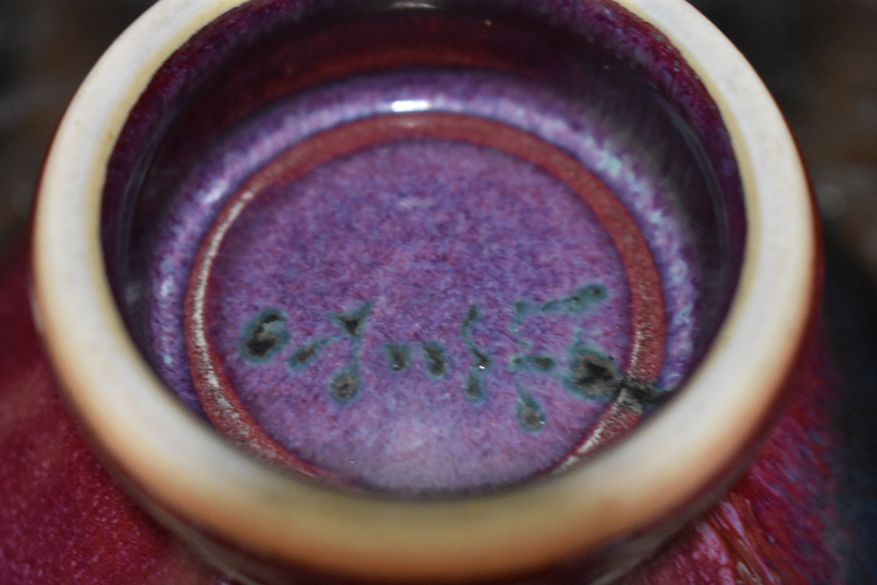 Itsuko Zenitani Pottery Small Purple Rice Bowl garnishes | Etsy