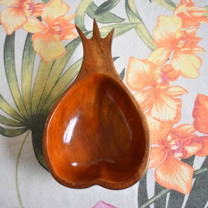 Vintage Pomegranate Style Monkey Pod, Acacia Woods, Vintage Hand Made ...