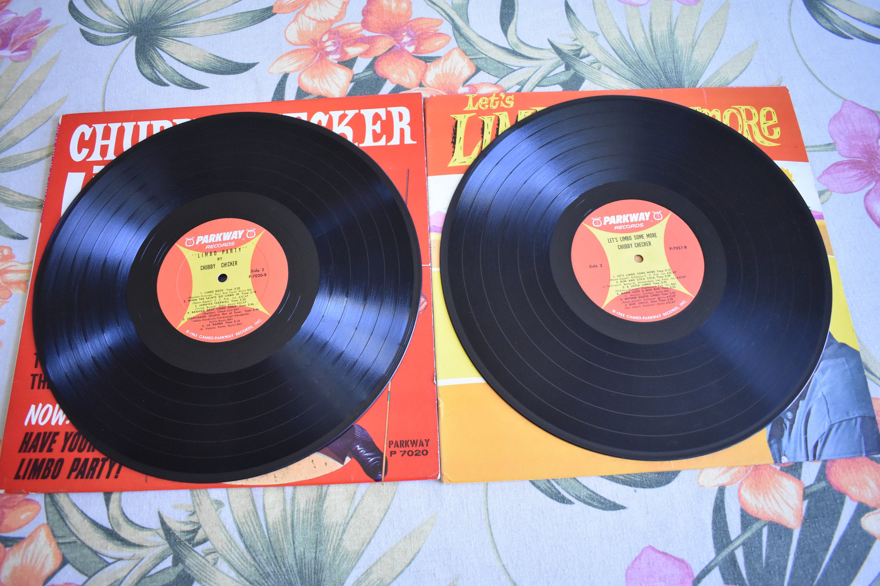 Vintage 1961 and 1962 Chubby Checker Limbo Party and Let's Limbo Some ...