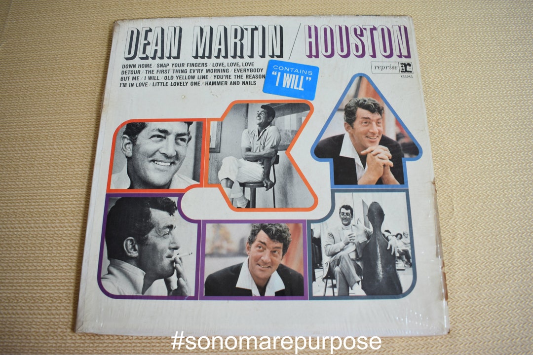 Dean Martin Houston Vinyl 33 LP Pop Music Vintage Vinyl Record Album ...