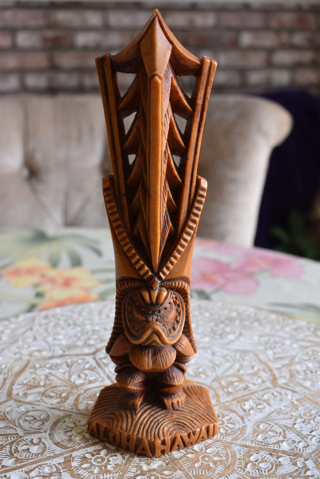 Coco Joes God of Peace Tiki Figurine Hawaii Aloha Collectible Decorative Bar Large Souvenir, 9.5 ...