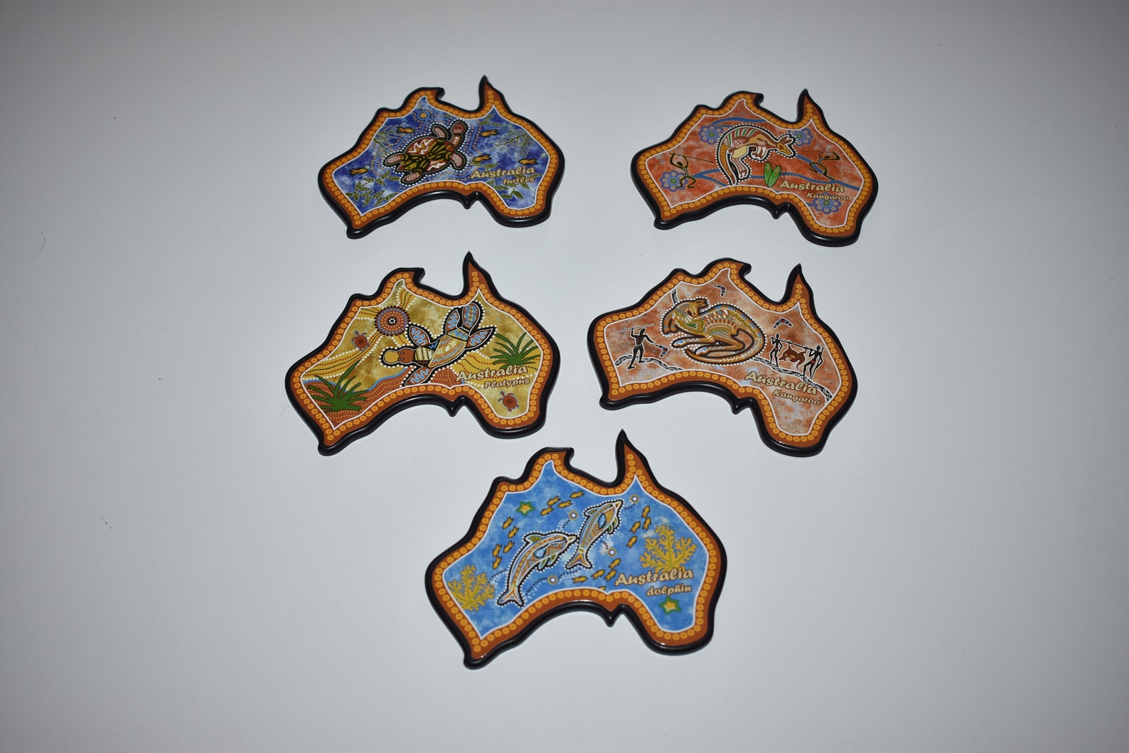 Set of 5 Australia Souvenir Drink Coasters in the Shape of | Etsy