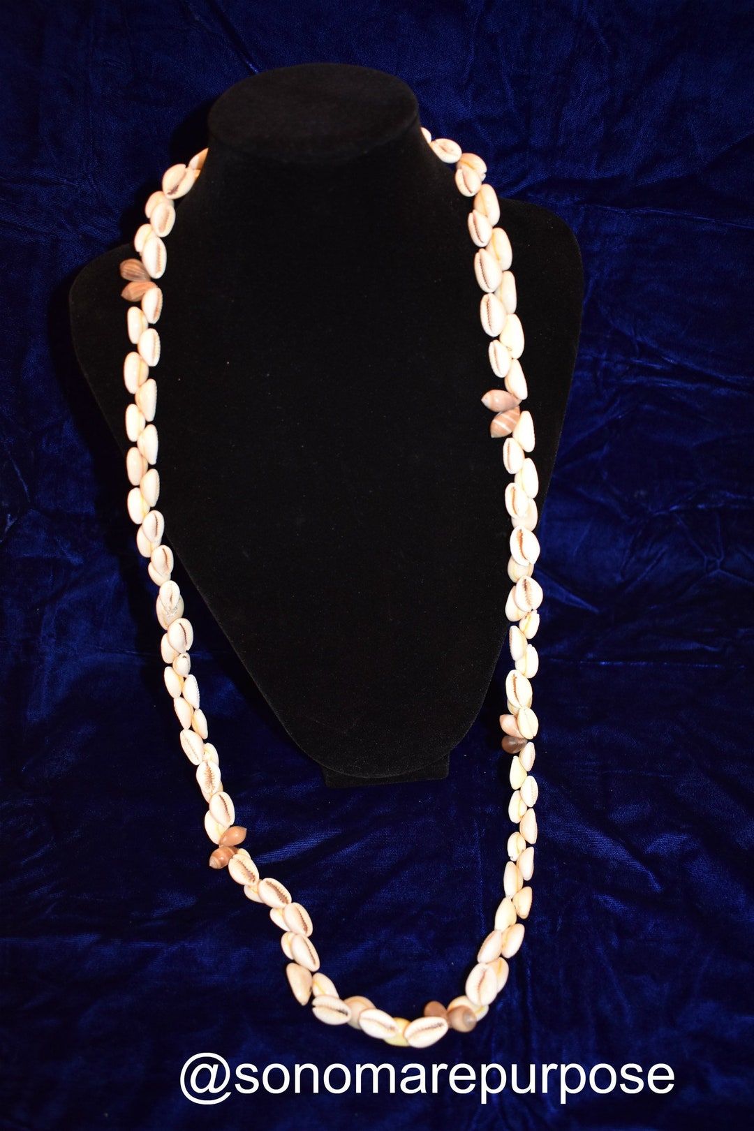 Vintage Polynesian Sea Shell 39" Necklace, Vintage Handmade Necklace ...