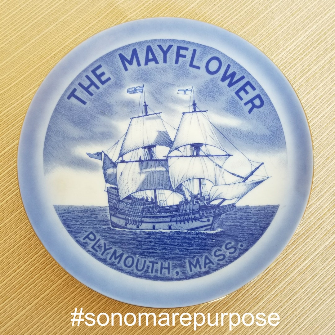 Vintage the Mayflower Plymouth Mass. Fine China Plate,made in Japan ...