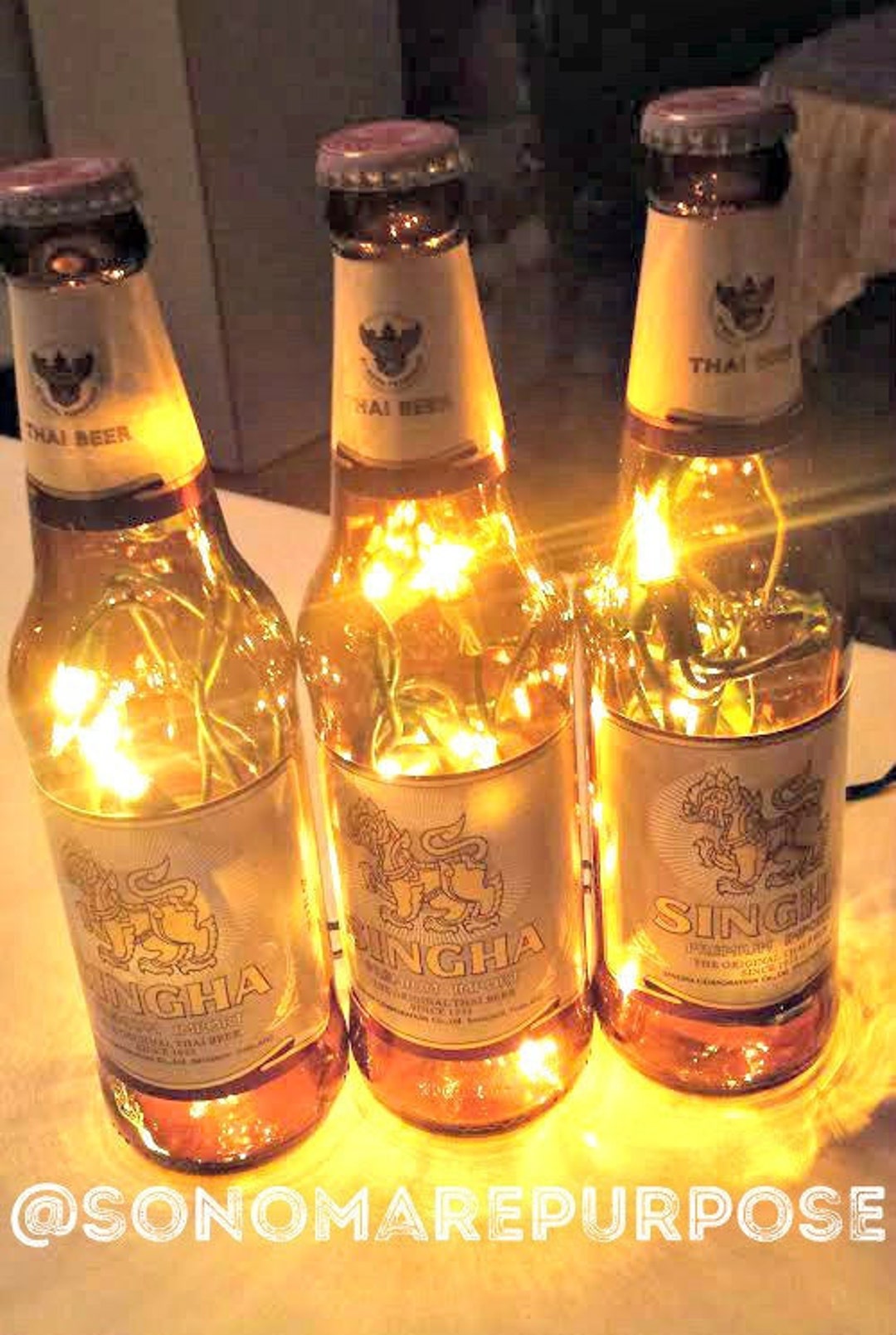 Singha Beer Bottle Light 3 Pack White Lights Lighting Accents, Singha ...