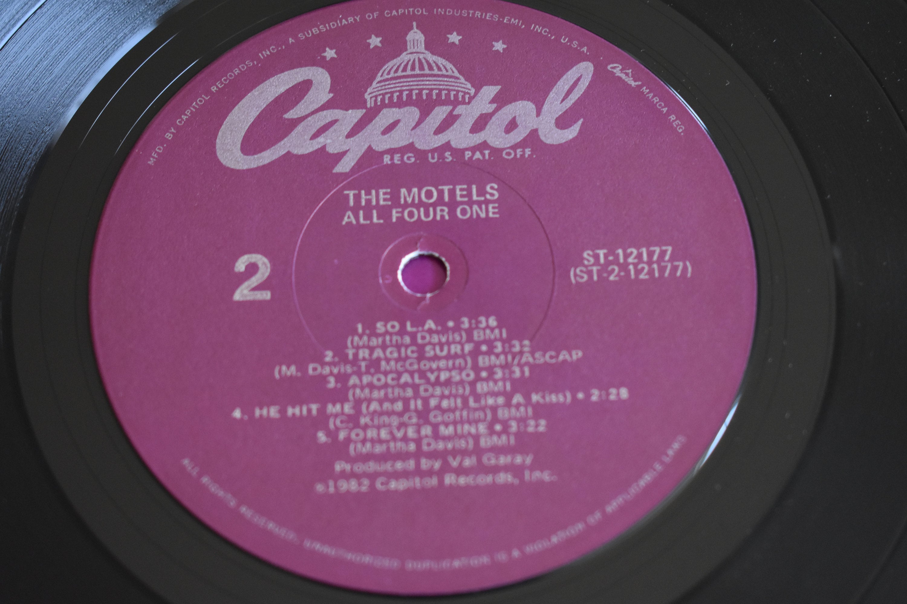 Vintage The Motels All Four One Vintage Vinyl Record Near Mint Album ...