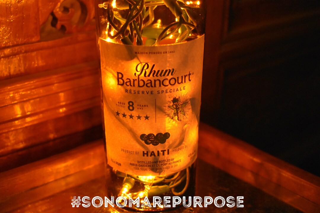 Barbancourt Rhum Liquor Bottle Light white Lights, Tiki Bar Light, Tiki ...