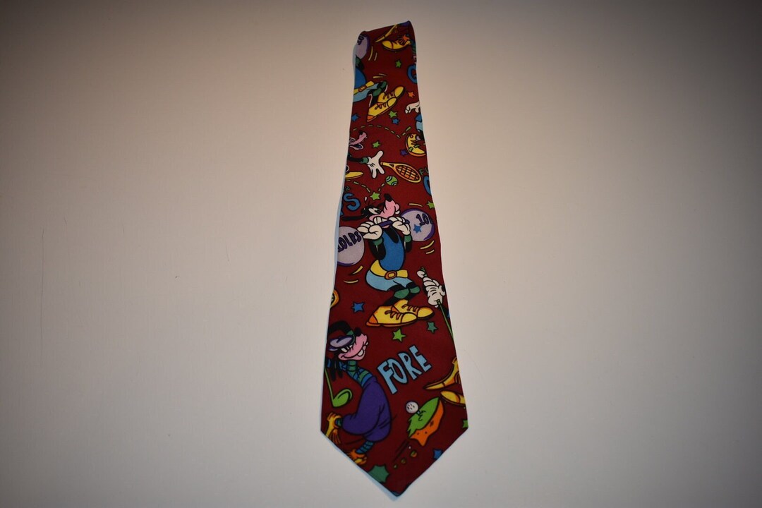 Walt Disney Goofy Sports Men's Neck Silk Tie, Disneyland Goofy Mens Tie ...