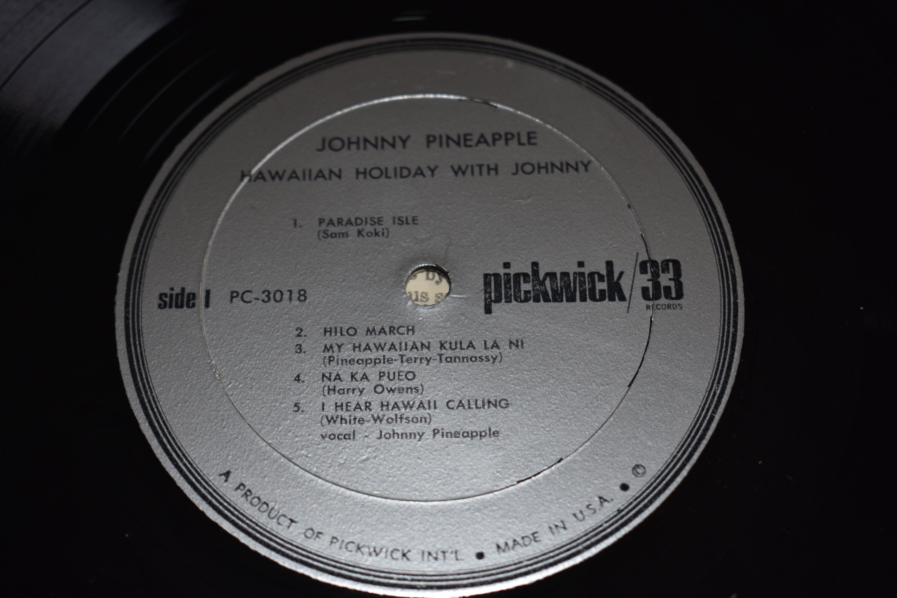 Vintage Original Hawaiian Vinyl Record Album Johnny Pineapple & His ...