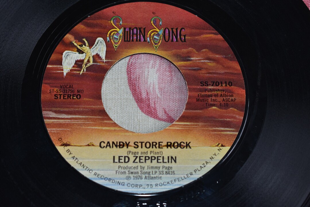 Vintage Led Zeppelin – Candy Store Rock Vinyl, 7", 45 RPM, Single, Side ...