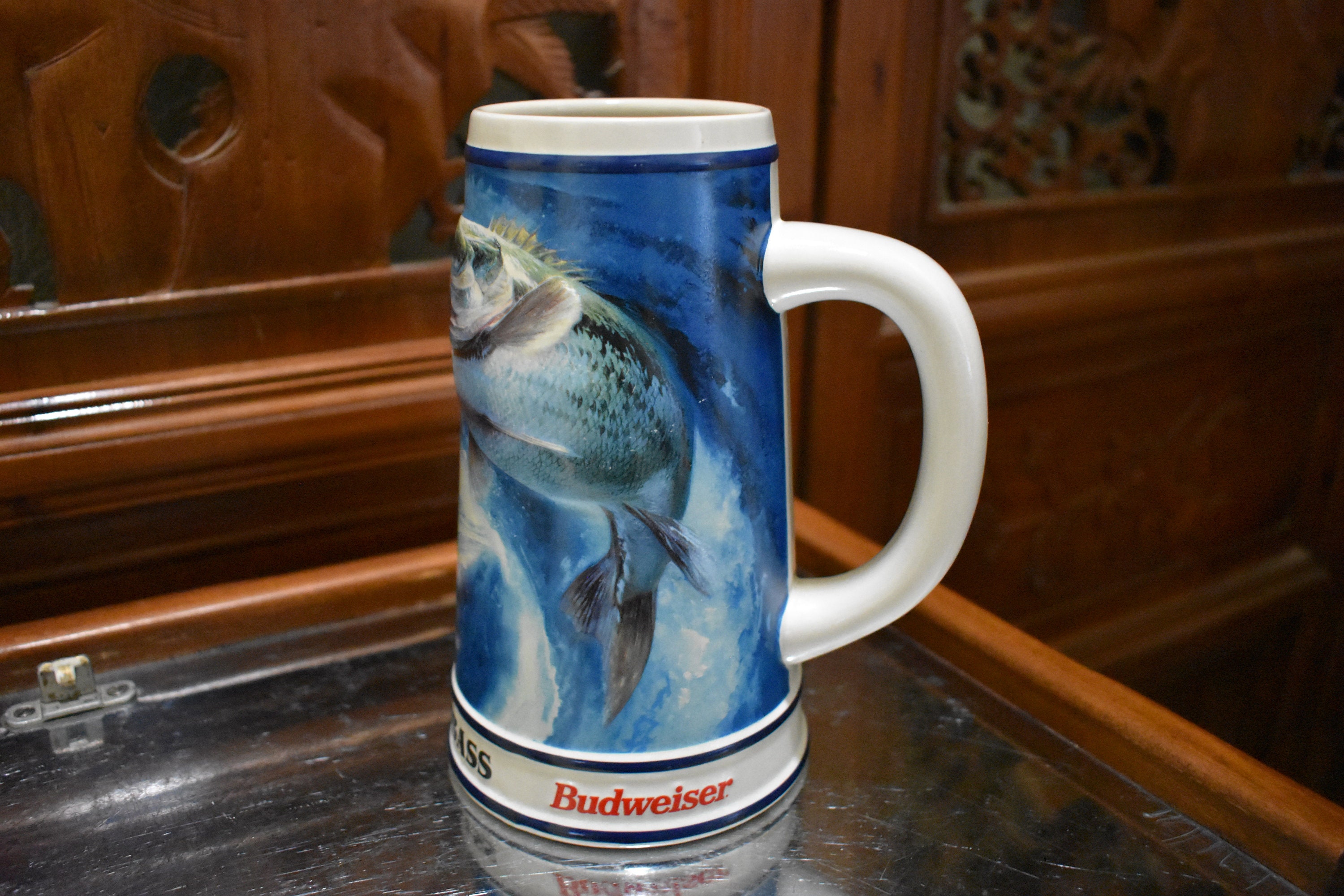 Vintage Budweiser Largemouth Bass Beer Stein Mug 1996, Vintage ...